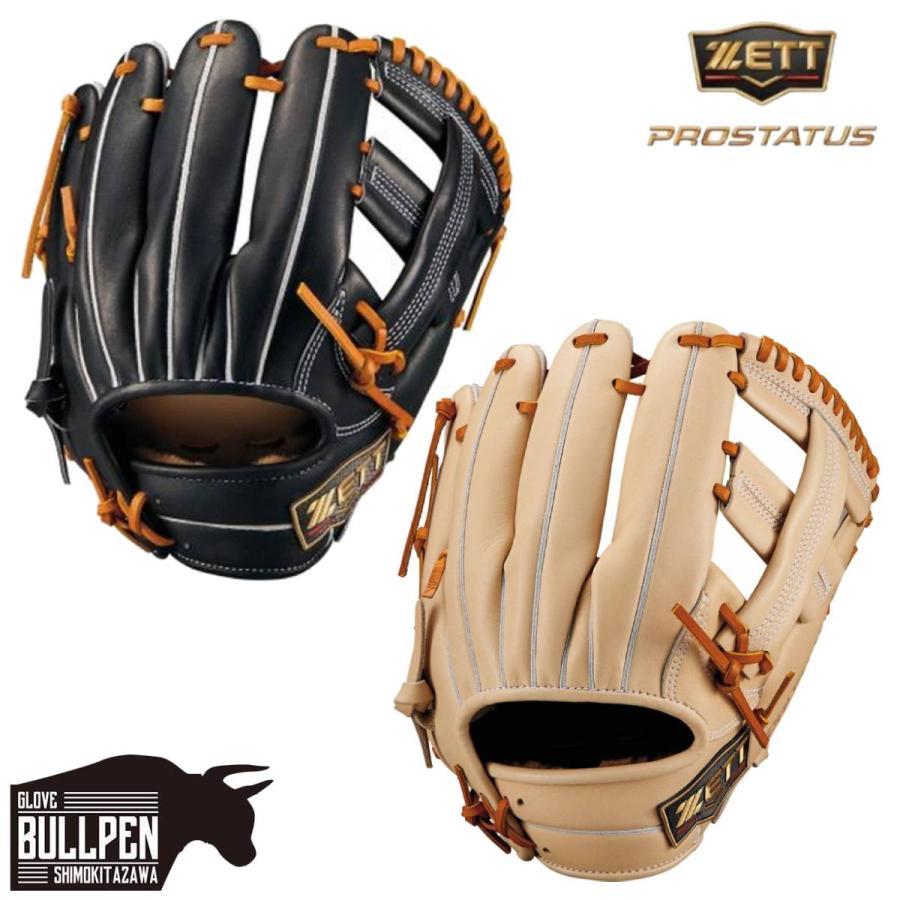 ゼット ZETT 専用グラブ袋付き PROSTATUS SE 軟式用グラブ 内野手用 吉川モデル サイズ4 プロステイタス 2025FW 野球 軟式 グローブ 吉川尚輝 BRGB265SG ...