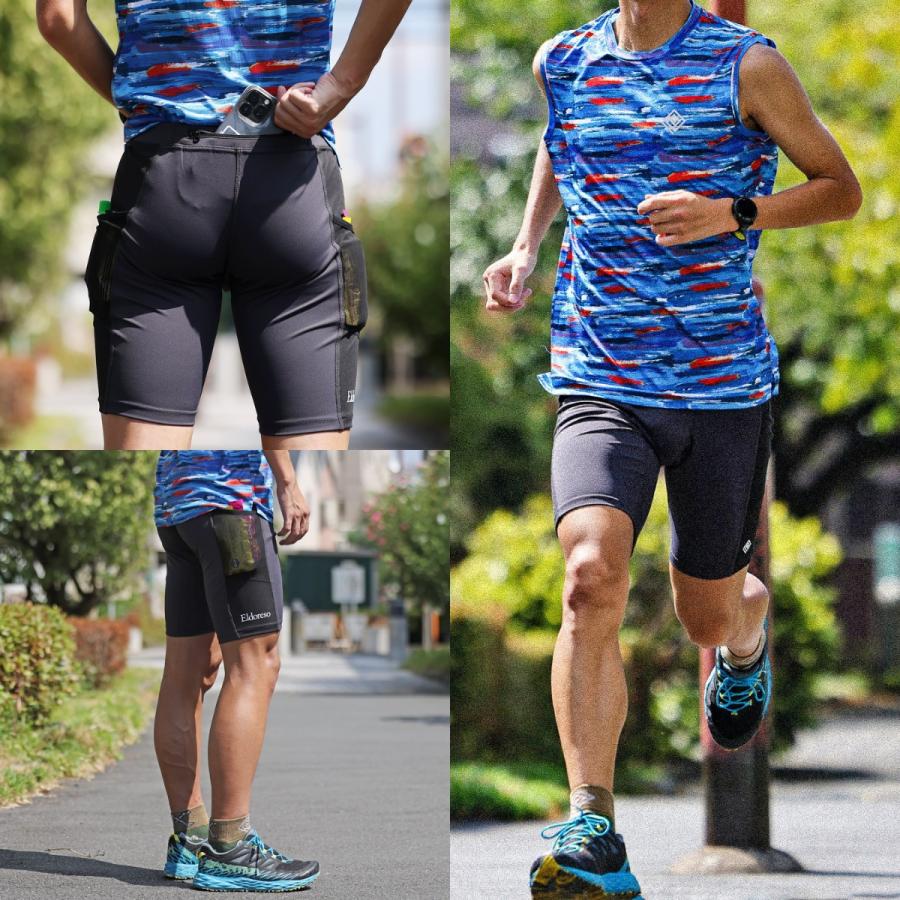 エルドレッソ ELDORESO Neo Middle Spats ネオミドルスパッツ メンズ レディース ユニセックス スポーツ ランニング インナー タイツ ハーフタイツ E2406125 ELDORESO（エルドレッソ） ELDORESO Neo Middle Spats ネオミドル
