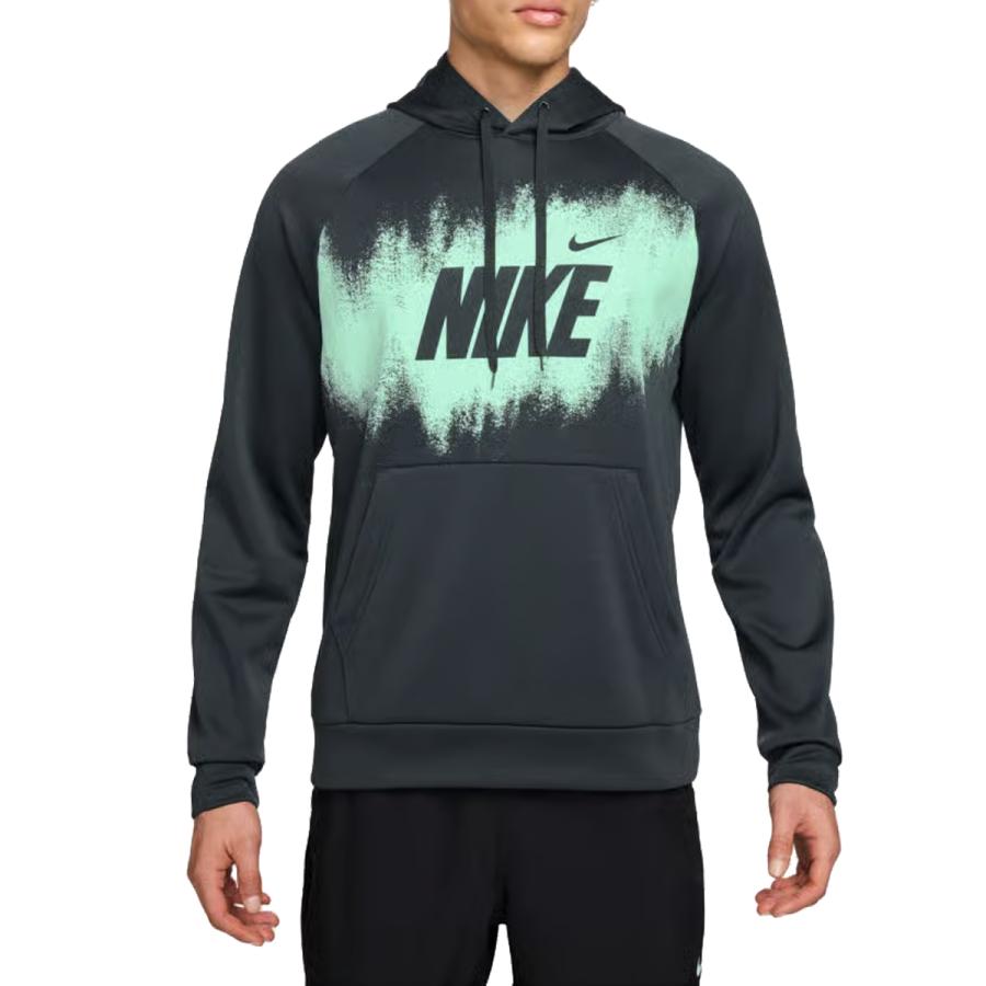 NIKE（ナイキ） NIKE Therma-FIT フリース プルオーバー L/S フーディ GFX メンズ 秋 冬 グレー 灰色 スポーツ ...