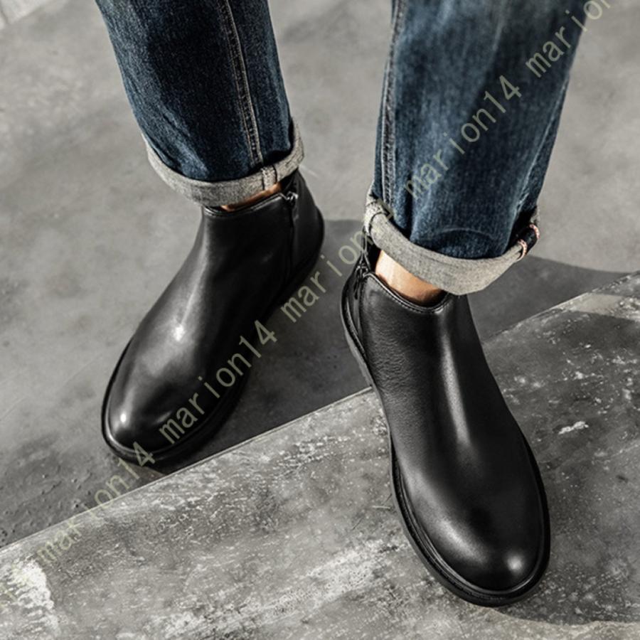 メンズ ブーツ ビジネスブーツ ショートブーツ ワークブーツ 秋 冬 防水 サイドジッパー アウトドア カジュアル 防滑 エンジニアブーツ かっこいい : Marion - 通販 ...