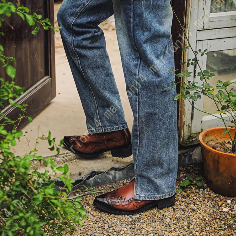 ブーツ メンズ カウボーイブーツ ウエスタンブーツ ウエスタン カントリーダンス カウボーイ エンジニアブーツ ショートブーツ 男性用 革靴 カジュアル : 0is-klo-0knw1 ...