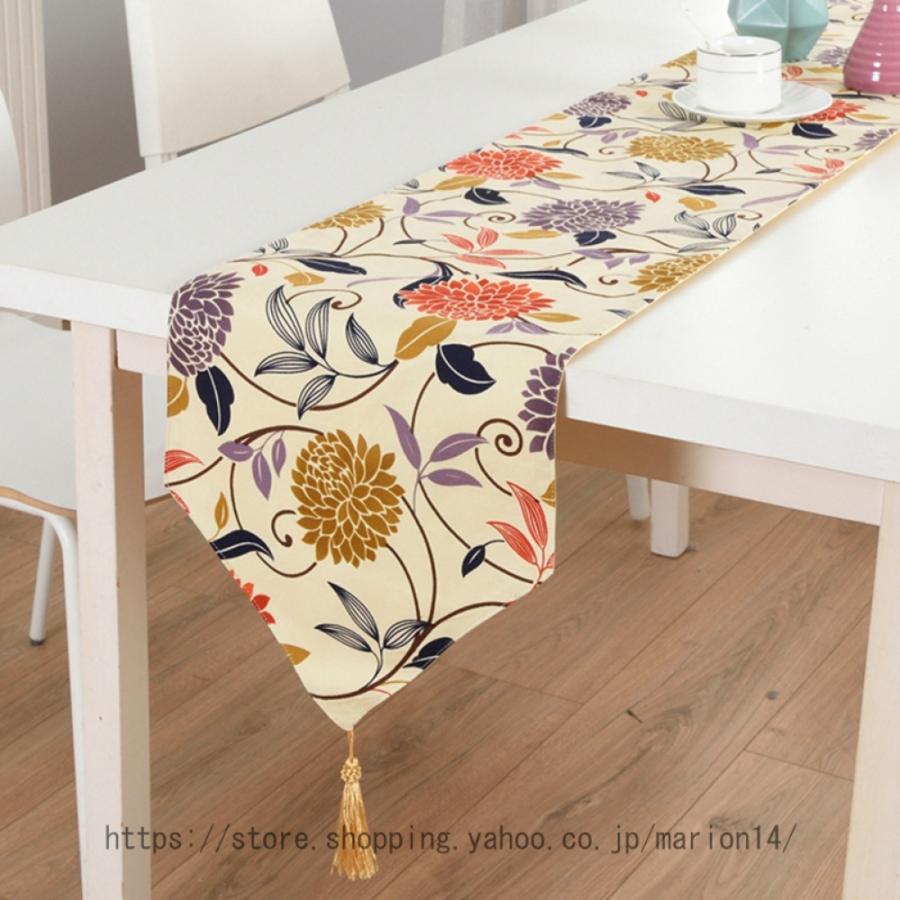 ボヘミアン風 テーブルランナー おしゃれ リビング モダン 北欧タッセル付き インテリア 雑貨 花柄 カフェ タイプ テーブルランナー テーブルセンター 赤色 :nhN-r83-KO68CT ...