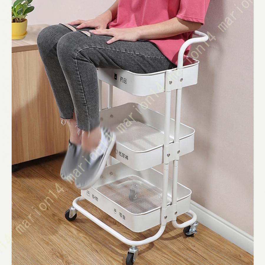 キッチンワゴン キャスター付き バスケットトローリー マルチワゴン キッチンラック インテリア 収納家具 キッチン収納 ツールワゴン 3段 キッチンカウンター : nhn-r83-ouxdti ...
