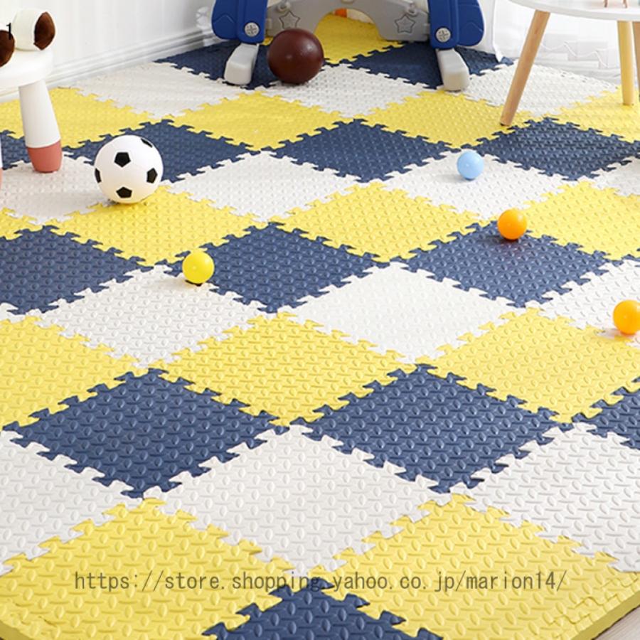 ジョイントマット 大判 極厚 厚手 選べる 厚さ 1.2cm 2.5cm セット 北欧 おしゃれ かわいい カラフル フロアマット 子供 ベビー 赤ちゃん すべりにくい 防音 :niH-wa8 ...