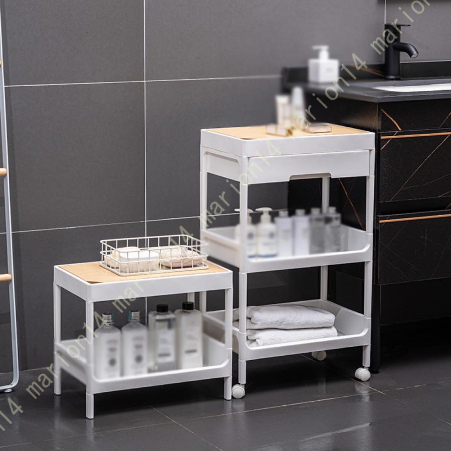 キッチンワゴン 隙間収納 収納カート スリム キャスター付き 収納ラック 組立簡単 キッチン バスルーム 洗濯室 台所 狭い場所用 浴室収納ラック 小物収納 : ohj-h4k-st28i ...