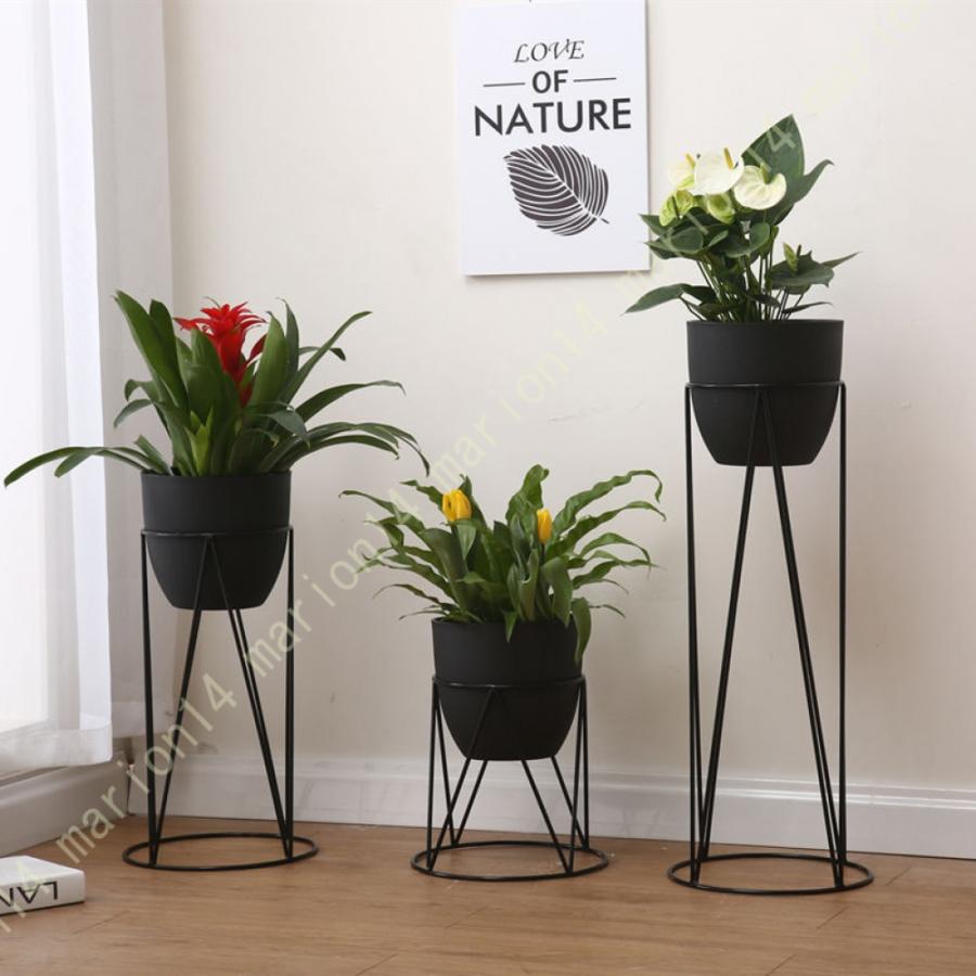 ポット スタンド フラワースタンド 鉢付き 観葉植物 約高さ40/60/80cm アイアン スチール 鉢置き 鉢カバー プランタースタンド 植木鉢スタンド フラワー :vfR-1oa ...