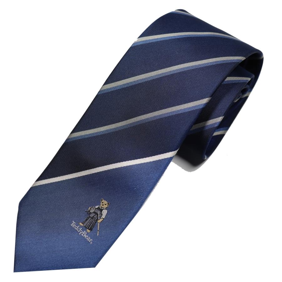 TeddyBear SPORTS BRAND ネクタイ ブランド テディベア くま キャラクター スポーツ 部活 剣道 ストライプ柄 ...