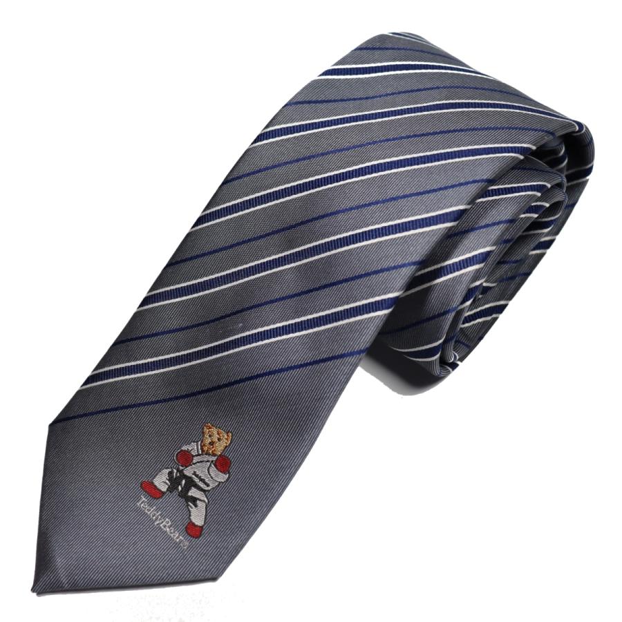 TeddyBear SPORTS BRAND ネクタイ ブランド テディベア くま キャラクター スポーツ 部活 柔道 ストライプ柄 ...