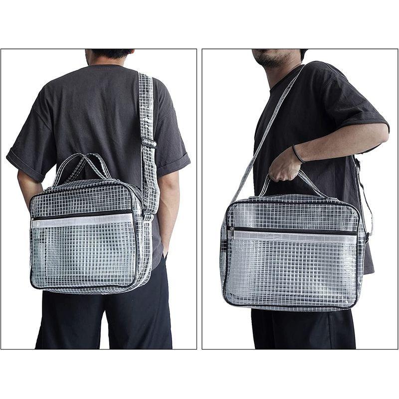 NOTAG エンジニアバッグ ショルダー 2way 手持ち 取手付き 静電気防止 クリーンバッグ 透明 大きめ 手提げ 工具バッグ クリーン ...