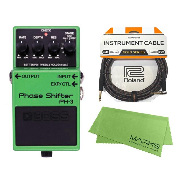 BOSS Phase Shifter PH-3 + Roland ケーブル セット[マークス・オリジナルクロス付] コンパクトエフェクター ...