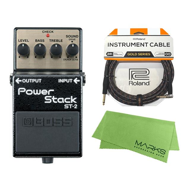 BOSS Power Stack ST-2 + Roland ケーブル セット[マークス・オリジナルクロス付] コンパクトエフェクター[宅配便 ...