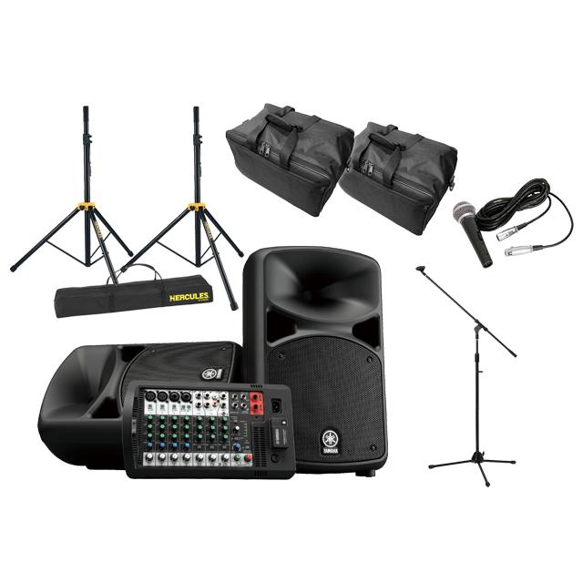YAMAHA（ヤマハ） 【HERCULES スピーカースタンド+マイクセット+ケース付】YAMAHA STAGEPAS 600BT ...