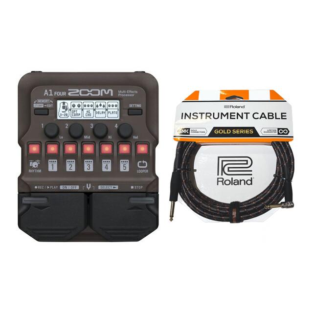 ZOOM A1 FOUR + Rolandケーブル セット マルチエフェクター／アコースティック楽器用 : zoom-a1fourset-a2 ...