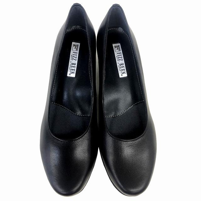 送料無料 フィズリーン FIZZ REEN fizzreen 2800 レディースパンプス ヒール フォーマル ビジネス ラウンドトゥ 本革 プレーンパンプス ブラック : 55-2800 ...