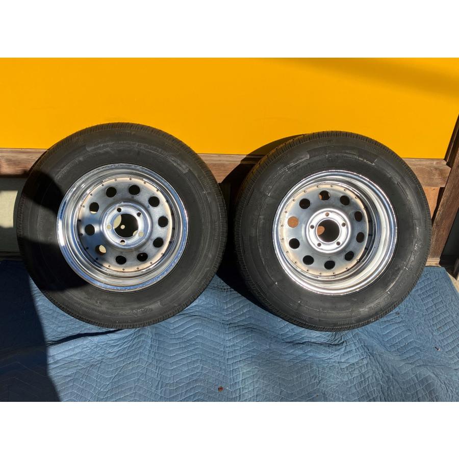 在庫処分セール クロームメッキホイール トレーラー用タイヤ付き 15インチ 5穴 ST205/75R15 2本組 : tt1 : MAROYA ジャパン - 通販 - Yahoo!ショッピング