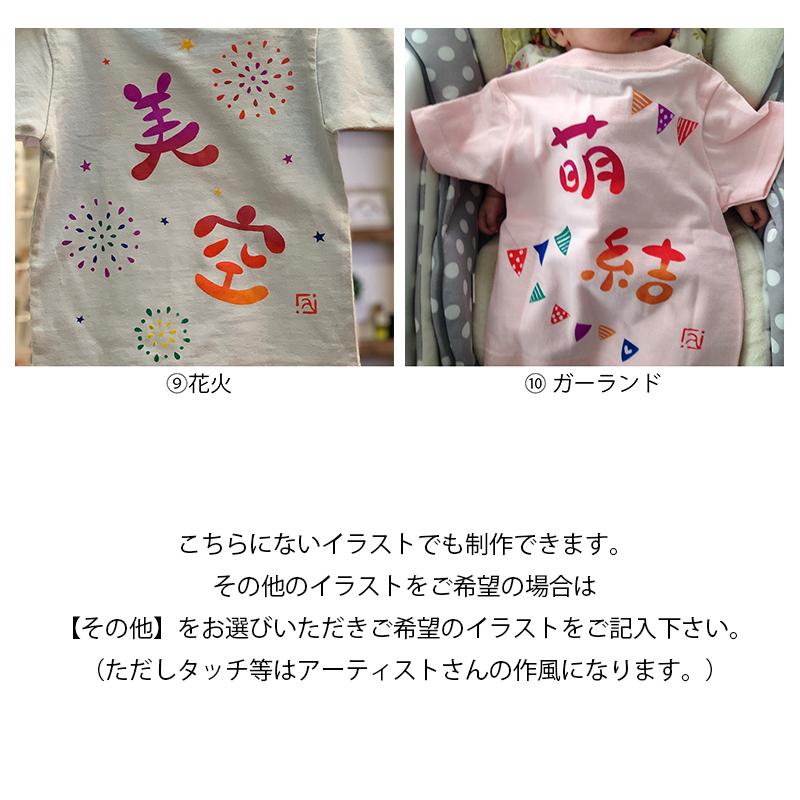 Tシャツ 名入れ オリジナル 送料無料 おなまえイラストTシャツ（半そで）80〜160 S/M/L/XL/XXL 追跡可能メール便発送 キッズ : Marsha Yahoo!ショッピング店 ...