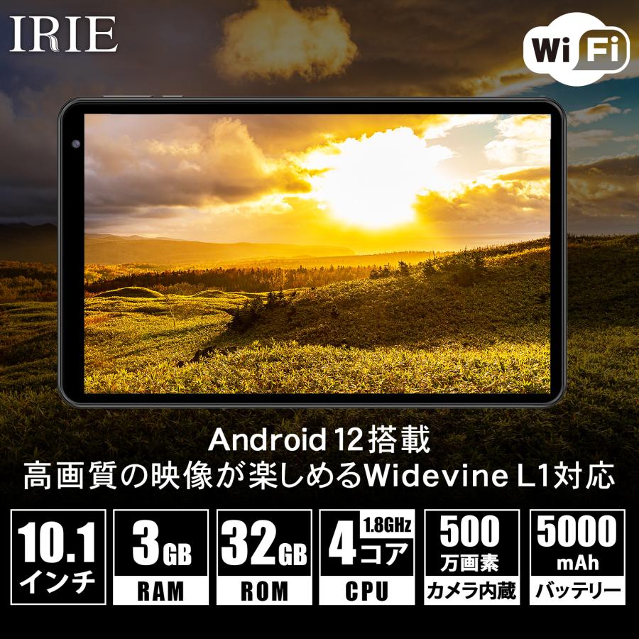IRIE タブレットPC 10インチ 本体 新品 Android12 32GB 3GB RAM CPU4コア 10型 Wi-Fi カメラ内蔵 動画視聴 FFF-TAB10B1 : PC・家電 ...