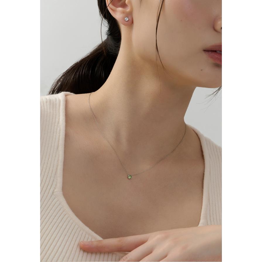 誕生石ネックレス 8月【ペリドット】 プラチナ : marsmark - 通販 - Yahoo!ショッピング