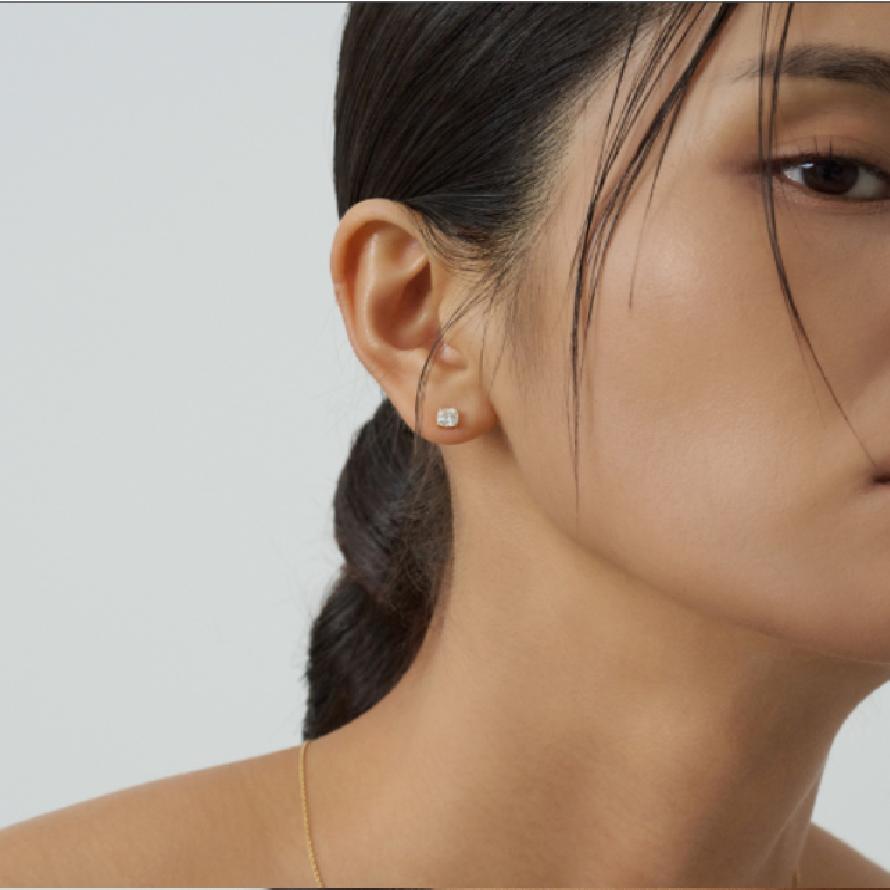 クッションカット ラボグロウンダイヤ ピアス プラチナ クッションピアス 1.0ct : marsmark - 通販 - Yahoo!ショッピング