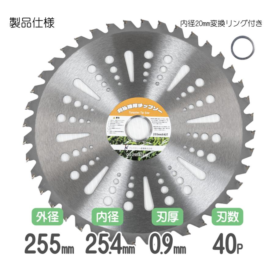 チップソー 刃 外径 255mm 刃数 40T 50枚セット 草刈機の交換用刃 TypeC 消耗品 草 刈払機 即納 : 丸美 - 通販 - Yahoo!ショッピング