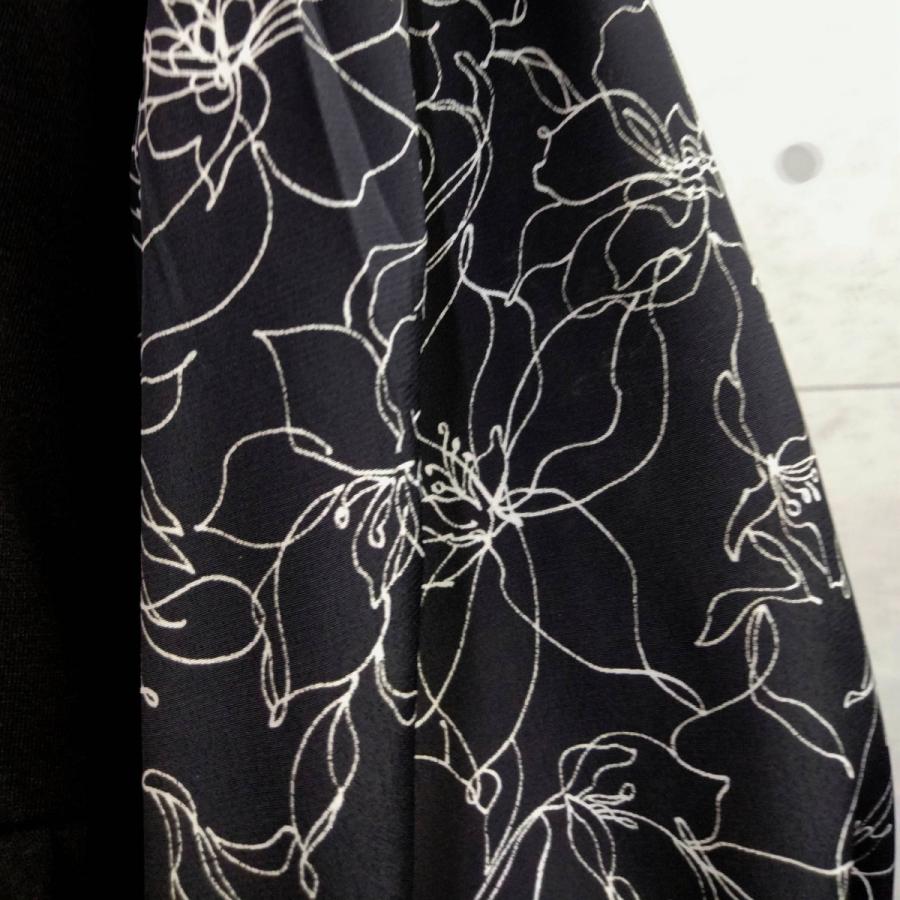 ワンピース ロングワンピース 大きいサイズ 黒 チュニック 大人可愛い ボリューム袖 春 きれい ポワン レディース 花柄 50代 かわいい マキシワンピース : torico-plus ...