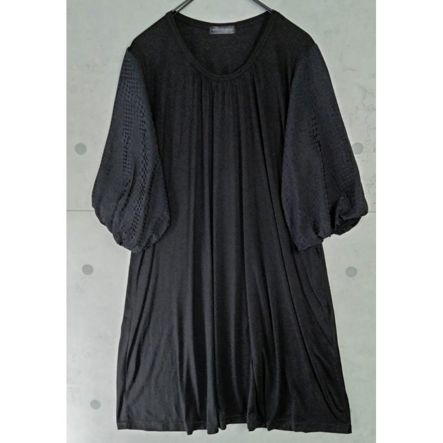 チュニック 大きいサイズ ワンピース 千鳥 aライン ゆったり ナチュラル ドルマン チュニックワンピース 襟 ギャザー モノトーン レディース カットソー 黒 : torico-plus ...