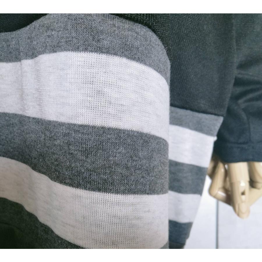 大きいサイズ チュニック ワンピース 40代 50代 大人 丸首 長袖 ボーダー 配色 オーバーサイズ ナチュラル カットソ 秋 ニットソー ゆったり 大きめ : torico-plus ...