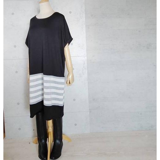 チュニック 大きいサイズ 40代 50代 ワンピー ボーダー 配色 かわいい 半袖 ワンピース ドルマン 春 カットソー バイカラー レディース : torico-plus - 通販 ...