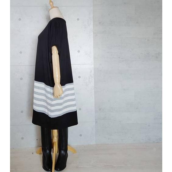 チュニック 大きいサイズ 40代 50代 ワンピー ボーダー 配色 かわいい 半袖 ワンピース ドルマン 春 カットソー バイカラー レディース : torico-plus - 通販 ...