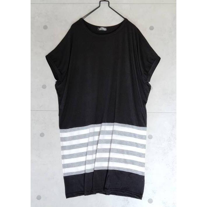 チュニック 大きいサイズ 40代 50代 ワンピー ボーダー 配色 かわいい 半袖 ワンピース ドルマン 春 カットソー バイカラー レディース : torico-plus - 通販 ...