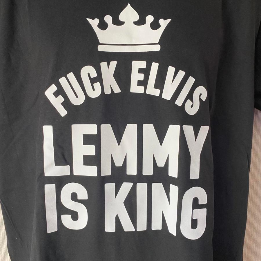 デイヴグロール-ファックエルビスレミーイズキングTシャツ Fuck Elvis Lemmy Is King - Dave Grohl T ...