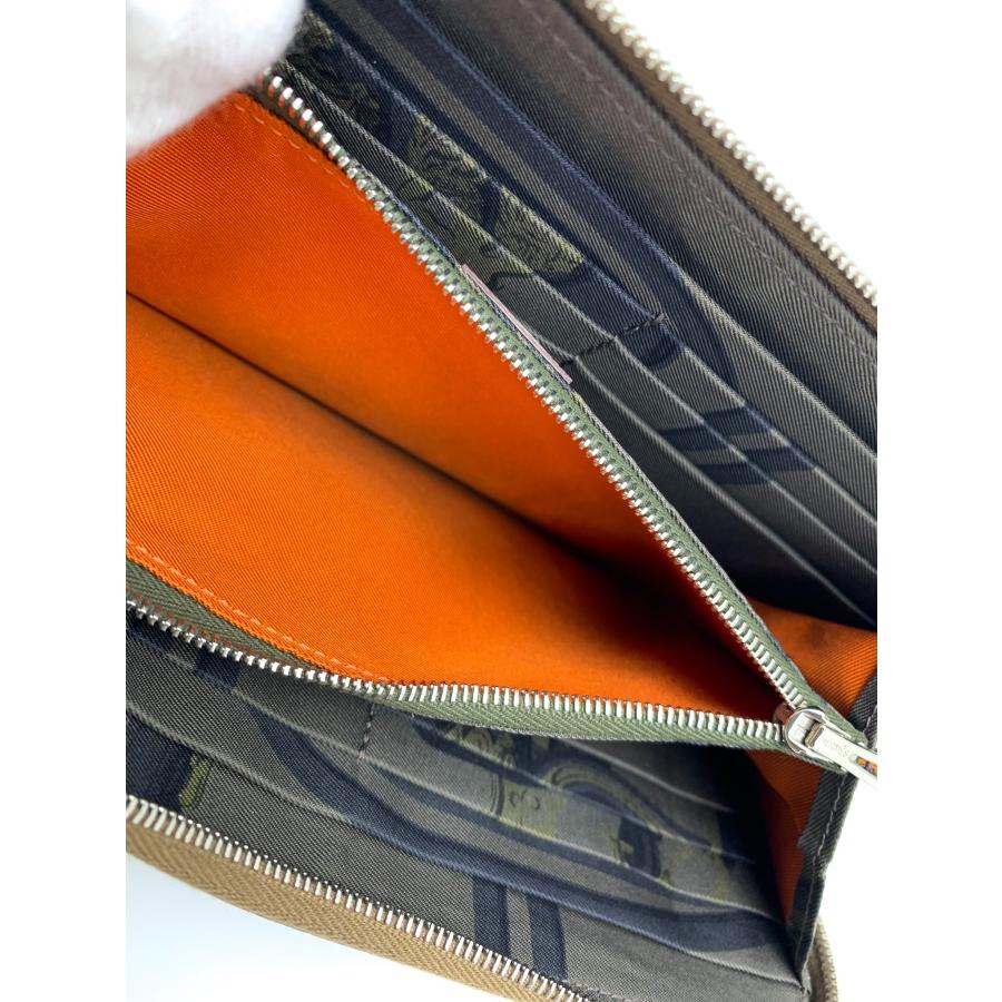 HERMES エルメス ヴォーエプソン アザップロングシルクイン 長財布 サイフ エトゥープ M刻印(2009年製) ※訳アリ : 塚口丸十質 ...