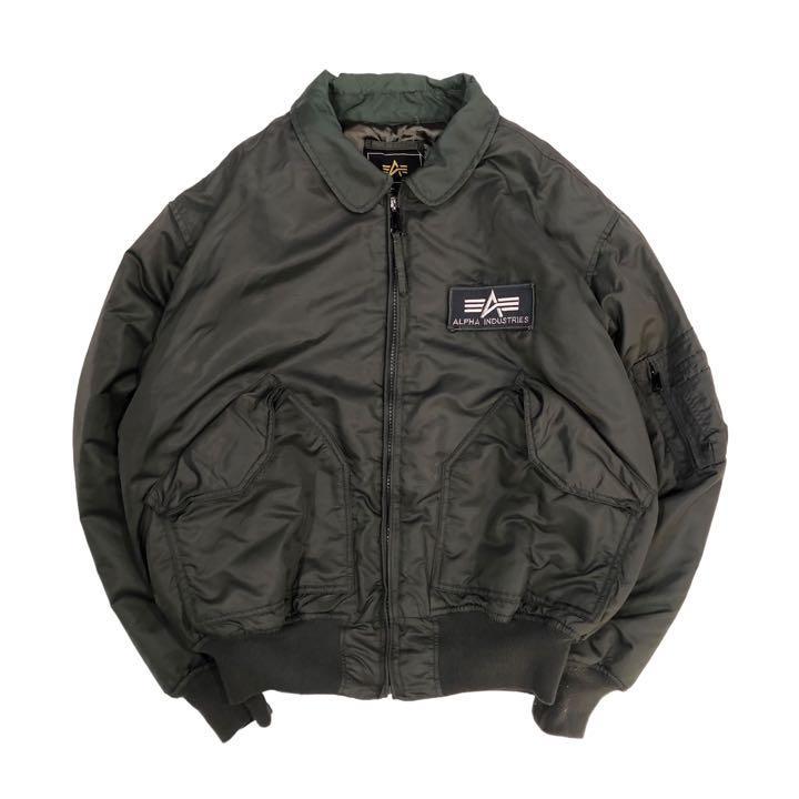 USA 古着 ミリタリー アルファインダストリーズ ALPHA INDUSTRIES フライトジャケット モスグリーン XL : 古着屋 ...