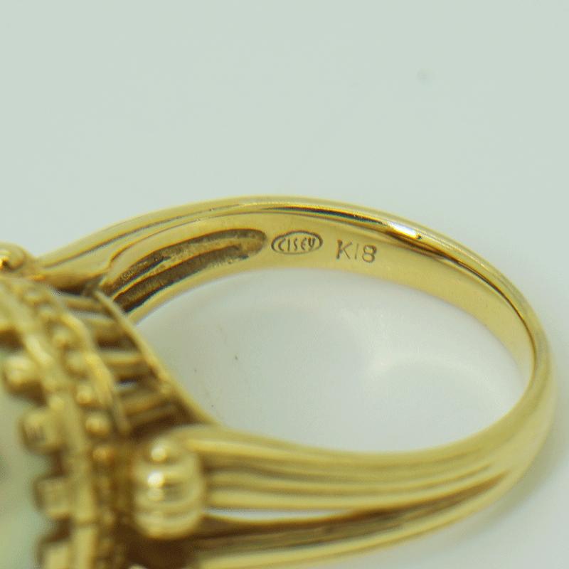 CISEY チセー 清田 智誠デザイン K18 ゴールド ゴールデン パール 真珠 リング 指輪 12.7mm #15号 : マルコウヤフーショッピング店 - 通販 - Yahoo!ショッピング