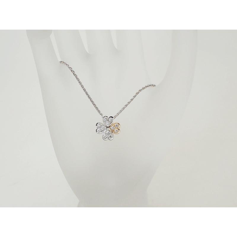 PICCHIOTTI ピキョッティ ダイヤモンド 0.36ct パヴェ クロス ネックレス 750 K18 ホワイトゴールド/イエローゴールド クローバー : マルコウヤフーショッピング店 ...