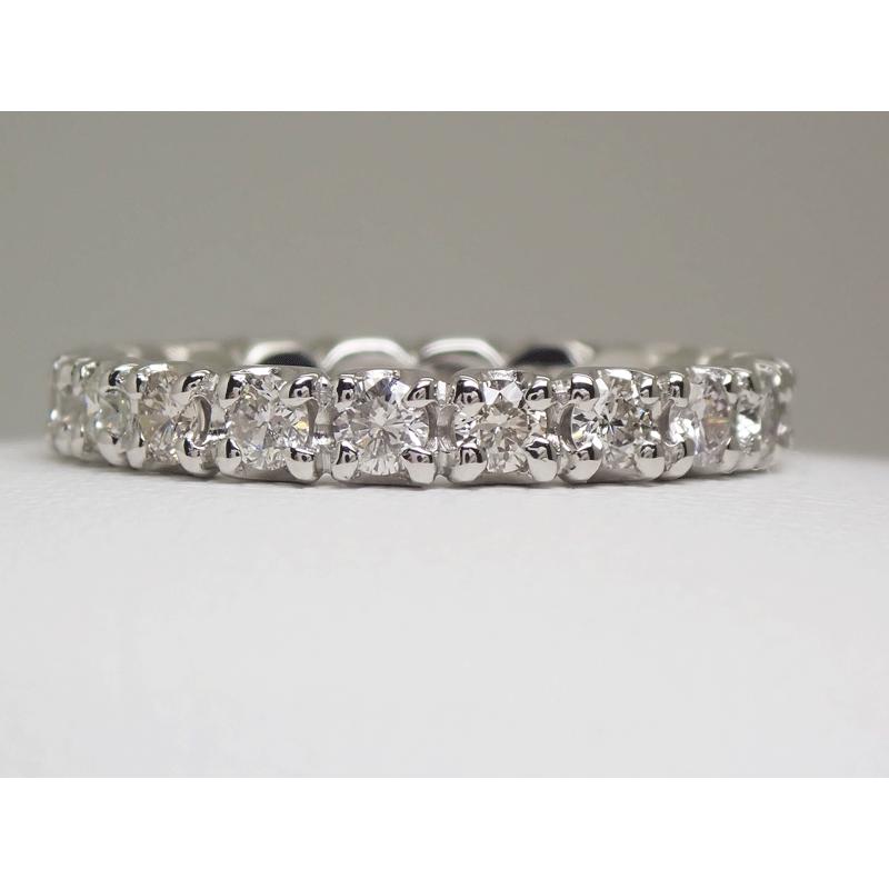 PT900 ダイヤモンド エタニティ リング 1.00ct 上質天然ダイヤ ラウンドブリリアント ＃8号 美品 3.3g 新品仕上げ済 : マルコウヤフーショッピング店 - 通販 ...