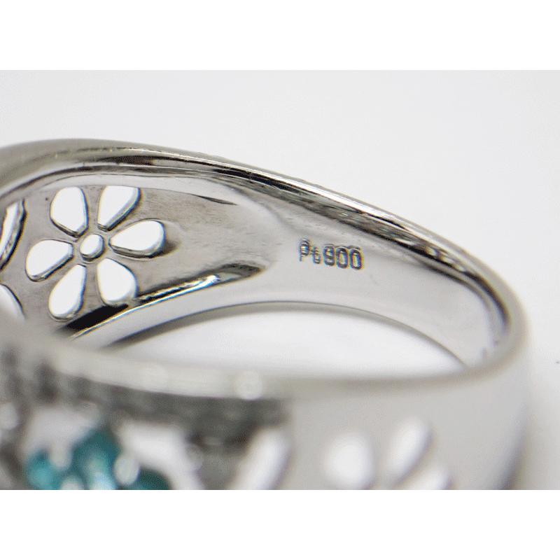 PT900 プラチナ パライバトルマリン ダイヤモンド リング PT0.33ct D0.43ct ＃13号 サイズ直し可能 送料無料！！ : マルコウヤフーショッピング店 - 通販 ...