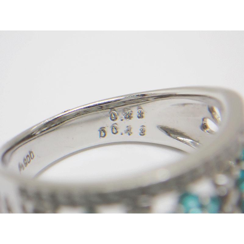 PT900 プラチナ パライバトルマリン ダイヤモンド リング PT0.33ct D0.43ct ＃13号 サイズ直し可能 送料無料！！ : マルコウヤフーショッピング店 - 通販 ...