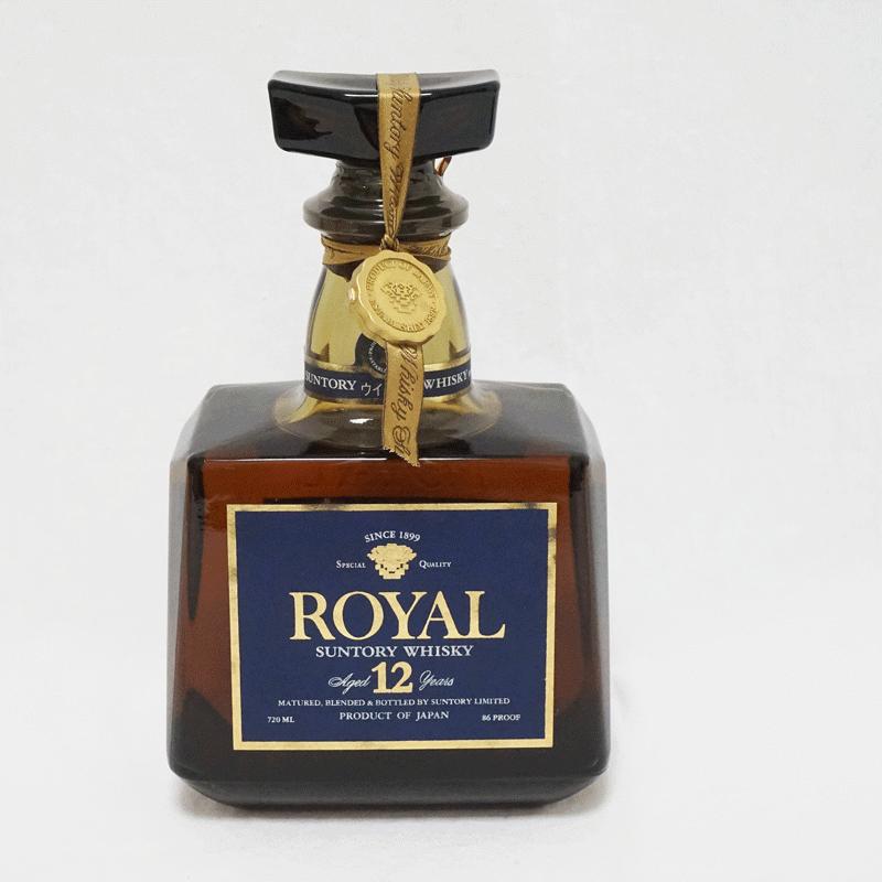 福島県内発送！！未開栓 SUNTORY WHISKY ROYAL aged 12 years サントリー ウイスキー ローヤル 12年 青ラベル 720ml 43% 箱付 : マルコウヤフー ...