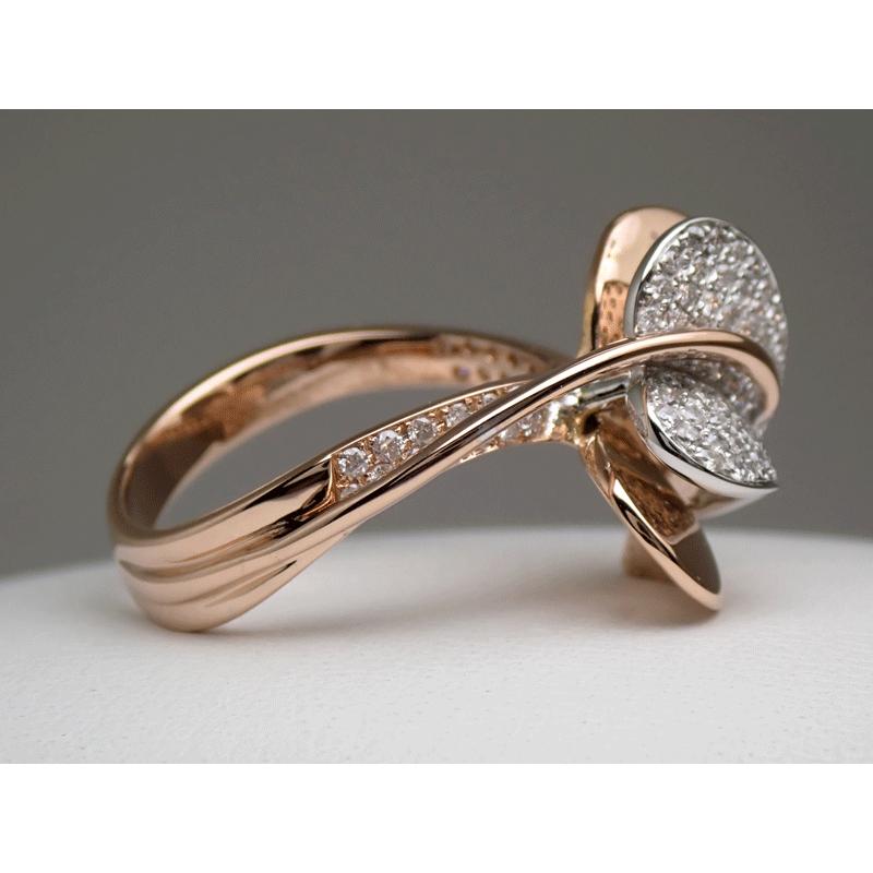 K18 PG/WG ダイヤモンド リング リーフ 葉 デザイン マイクロパヴェセッティング D0.52ct #13号 新品仕上げ済み : マルコウヤフーショッピング店 - 通販 - Yahoo ...