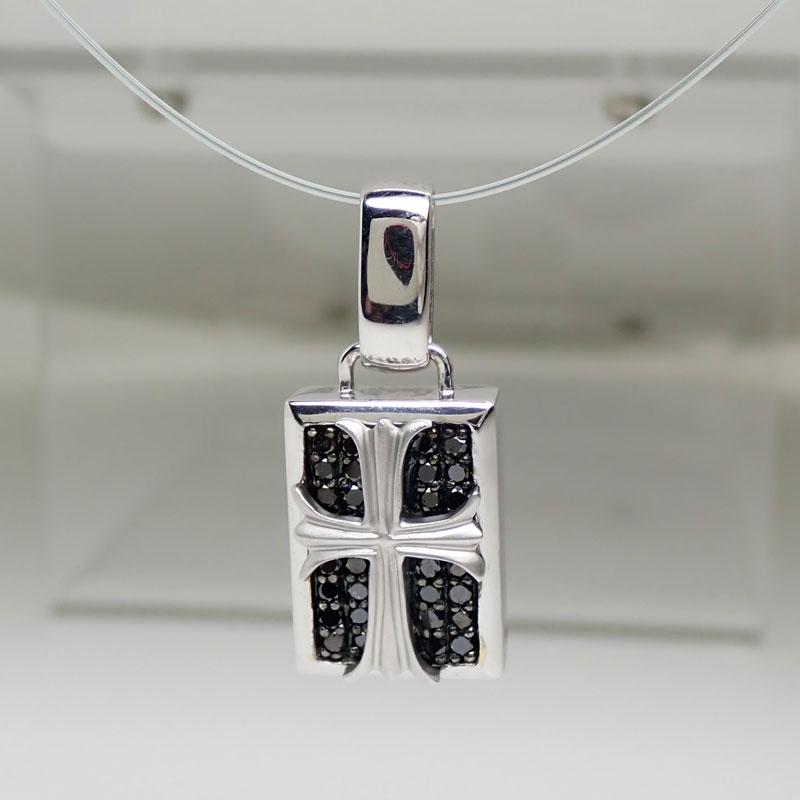 K18 WG ブラックダイヤモンド ペンダントヘッド PH D0.28ct ペンダントトップ 総重量約5.6g 十字架 ロザリオ スクエア 送料無料！！ : マルコウヤフーショッピング店 ...