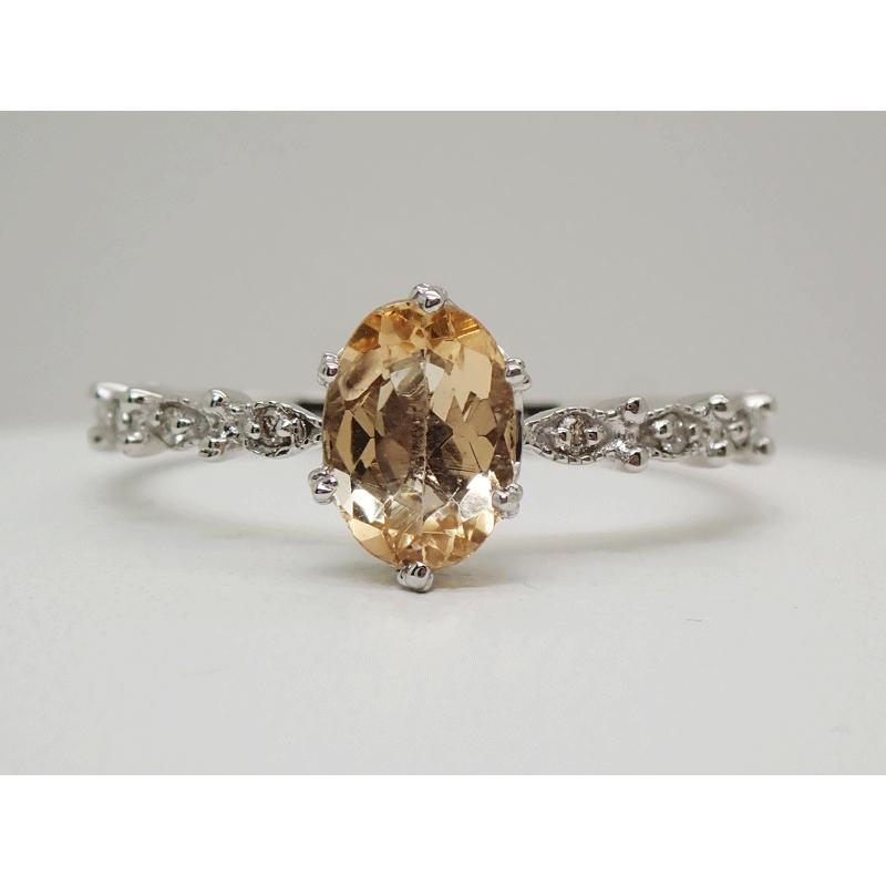 K18WG インペリアルトパーズ ダイヤモンド リング 0.81ct 0.03ct ソーティング付 12号 美品 送料無料！！ : マルコウヤフーショッピング店 - 通販 - Yahoo!ショッピング