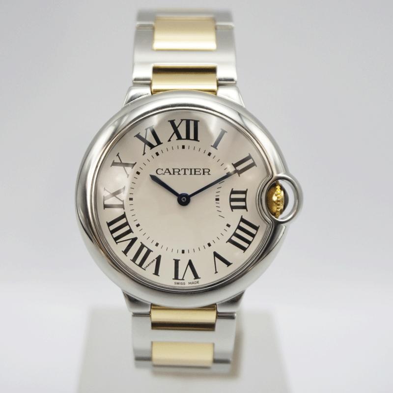 CARTIER カルティエ バロンブルー MM W69008Z3 中古 レディース 腕時計 新品仕上げ済 36mm SS/YG クォーツ 送料 ...