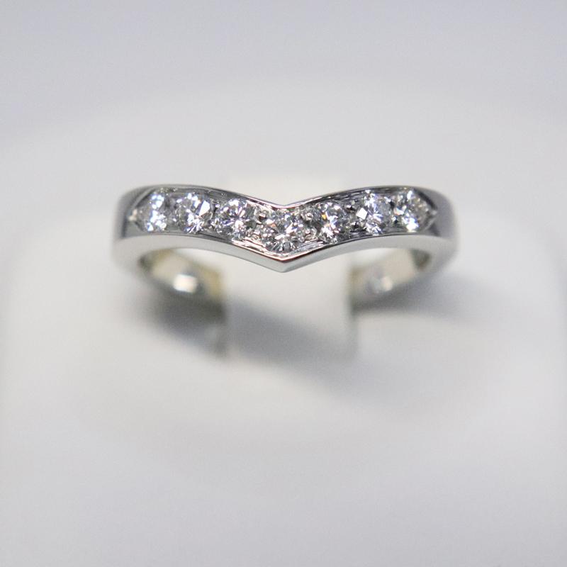 TIFFANY&Co. Tiffany&co. ティファニー Pt950 Vバンド ダイヤリング 約6.3g ＃12号 レディース アクセサリー 指輪 新品仕上げ済み 美品 送料無料 ...