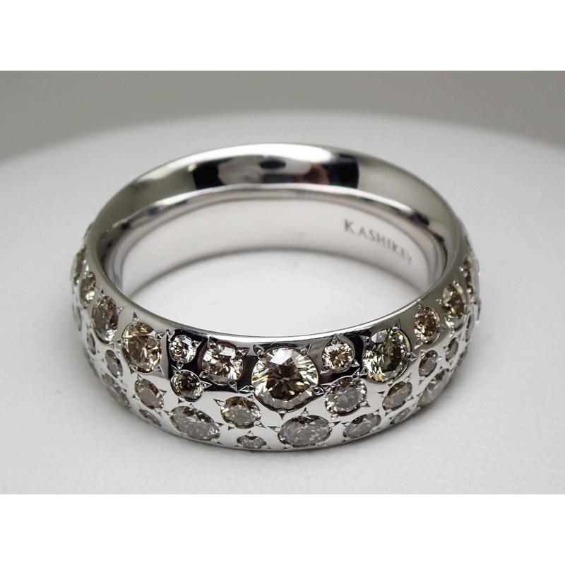 KASHIKEY カシケイ BROWN DIAMOND K18WG D3.50ct KBB-001RF #15号位 新品同様 美品 ブラウン ...