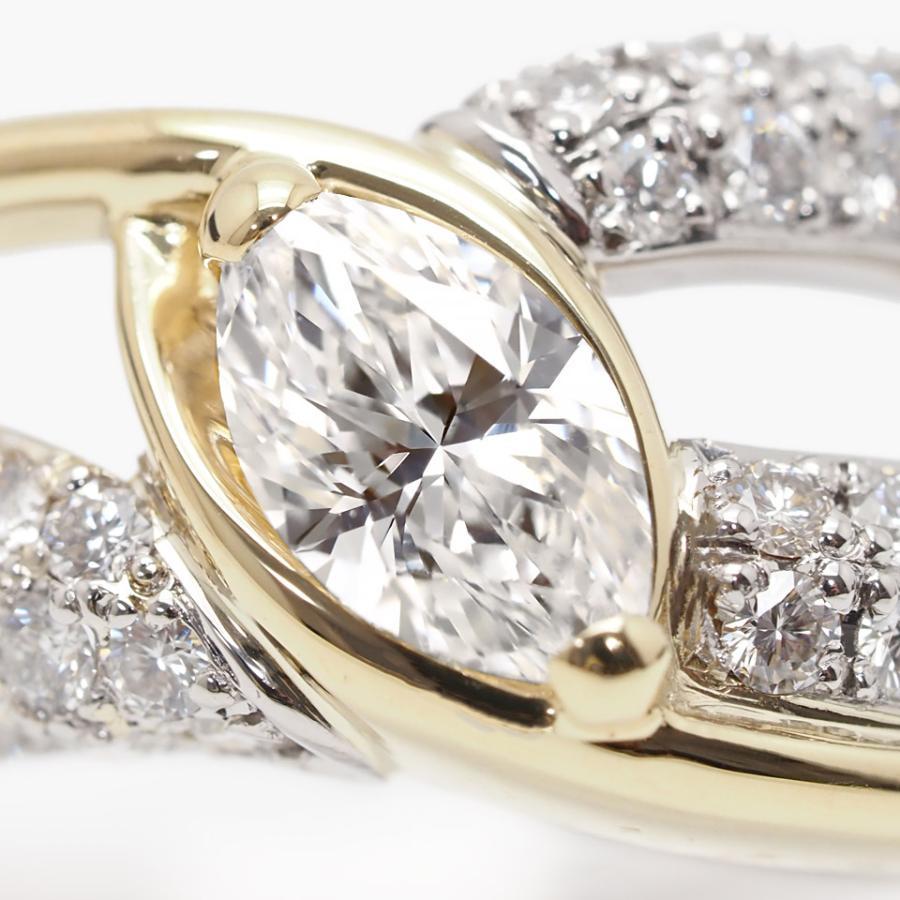 マーキースブリリアンカット ダイヤモンドリング Pt900 K18YG 0.54ct 0.61ct #21 プラチナ イエローゴールド 21号【丸万質舗】 : 丸万質舗 ヤフー店 - 通販 ...