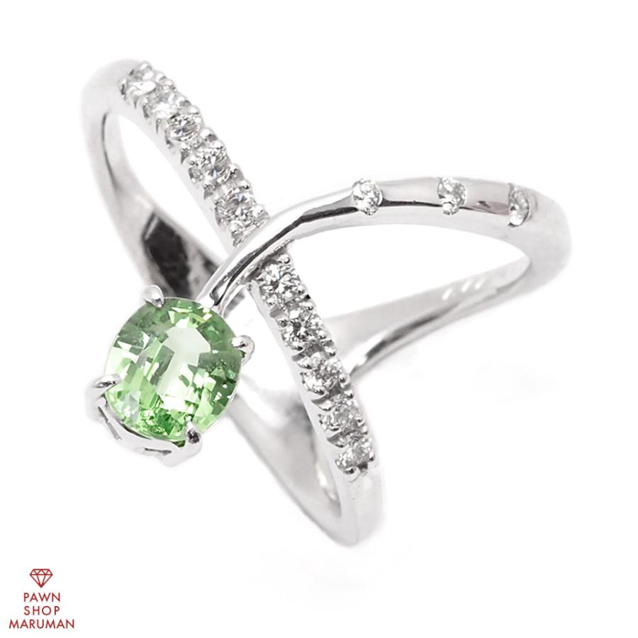 グリーングロッシュラーガーネット ダイヤモンドリング K18WG 1.11ct 0.03ct #20 ホワイトゴールド 20号【丸万質舗】 : 丸万質舗 ヤフー店 - 通販 - Yahoo ...