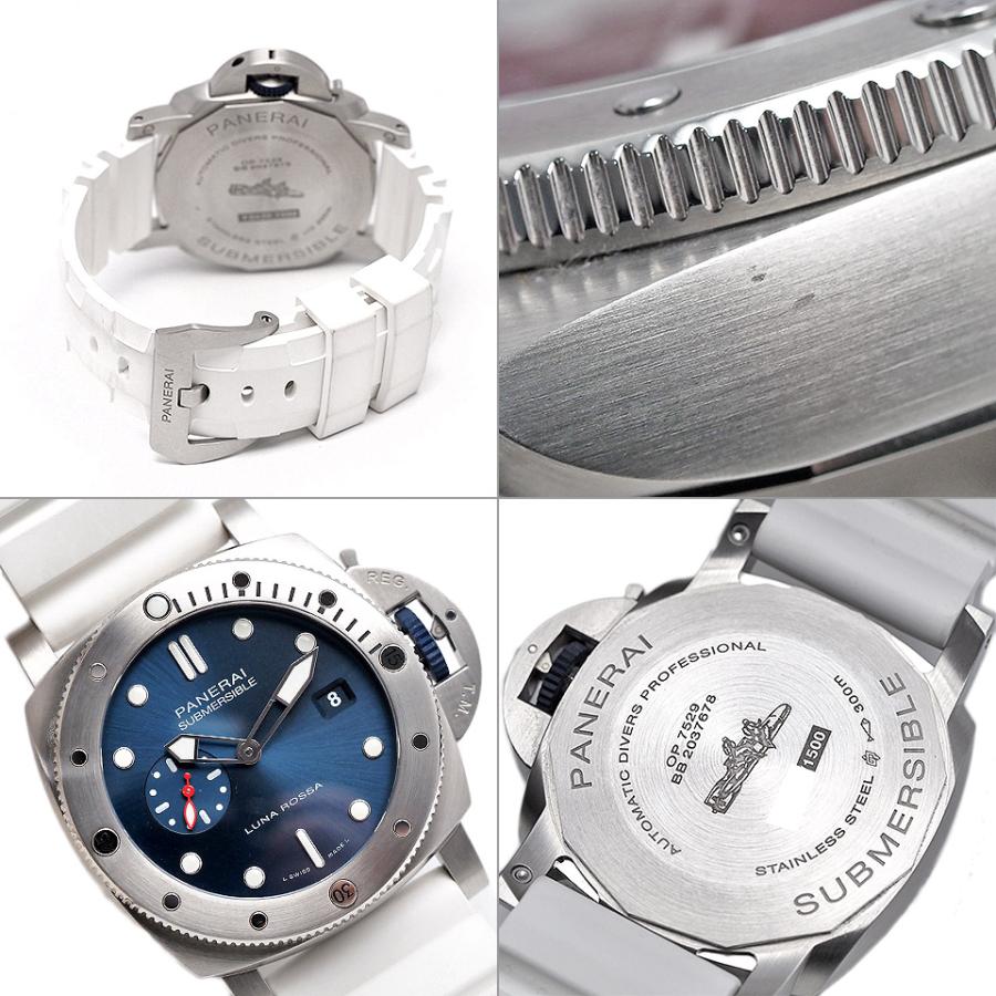 SUBMERSIBLE PANERAI パネライ サブマーシブル クアランタクアトロ ルナ・ロッサ PAM01391 自動巻き SS×ラバー ...