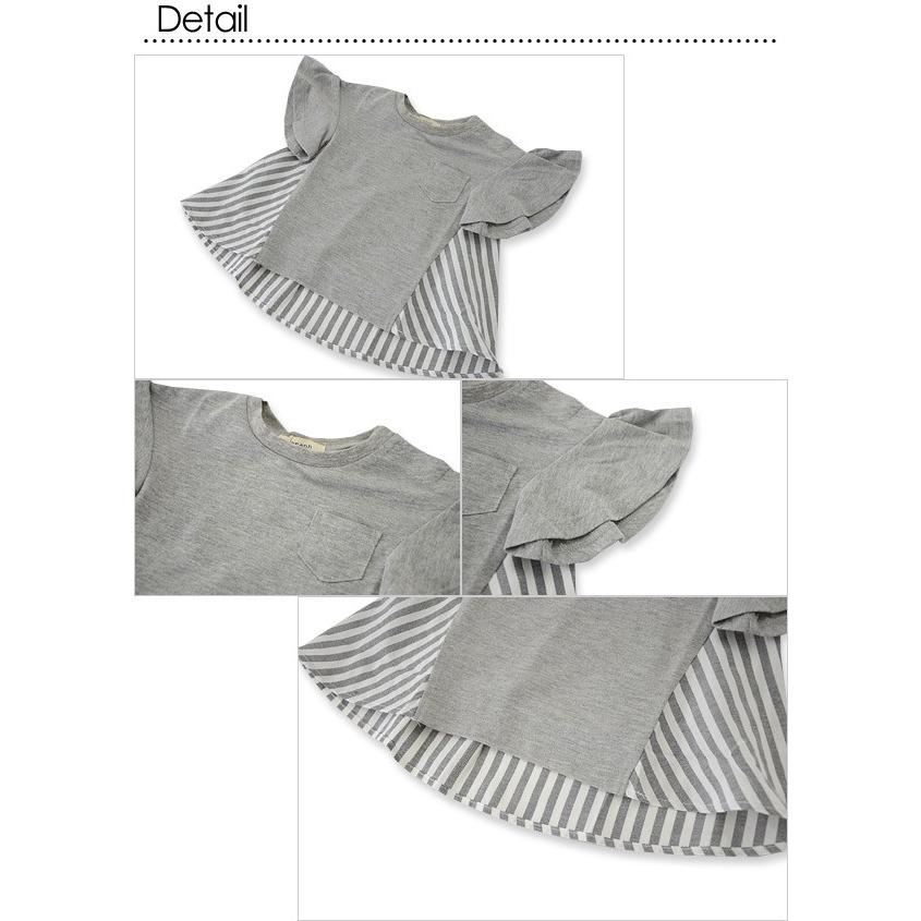 Seraph セラフ バックシャンベルスリーブポケT S307027 キッズ ベビー トップス Tシャツ 半袖 女の子 子供 こども 子ども ...