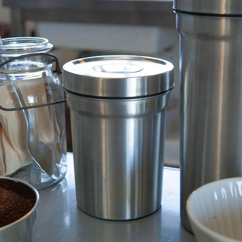 DULTON ダルトン STAINLESS JAR WITH PRESS LID M ステンレス ジャー ウィズ プレス リッド ワンタッチ 開けやすい 密封容器 アウトドア スタッキング可 ...